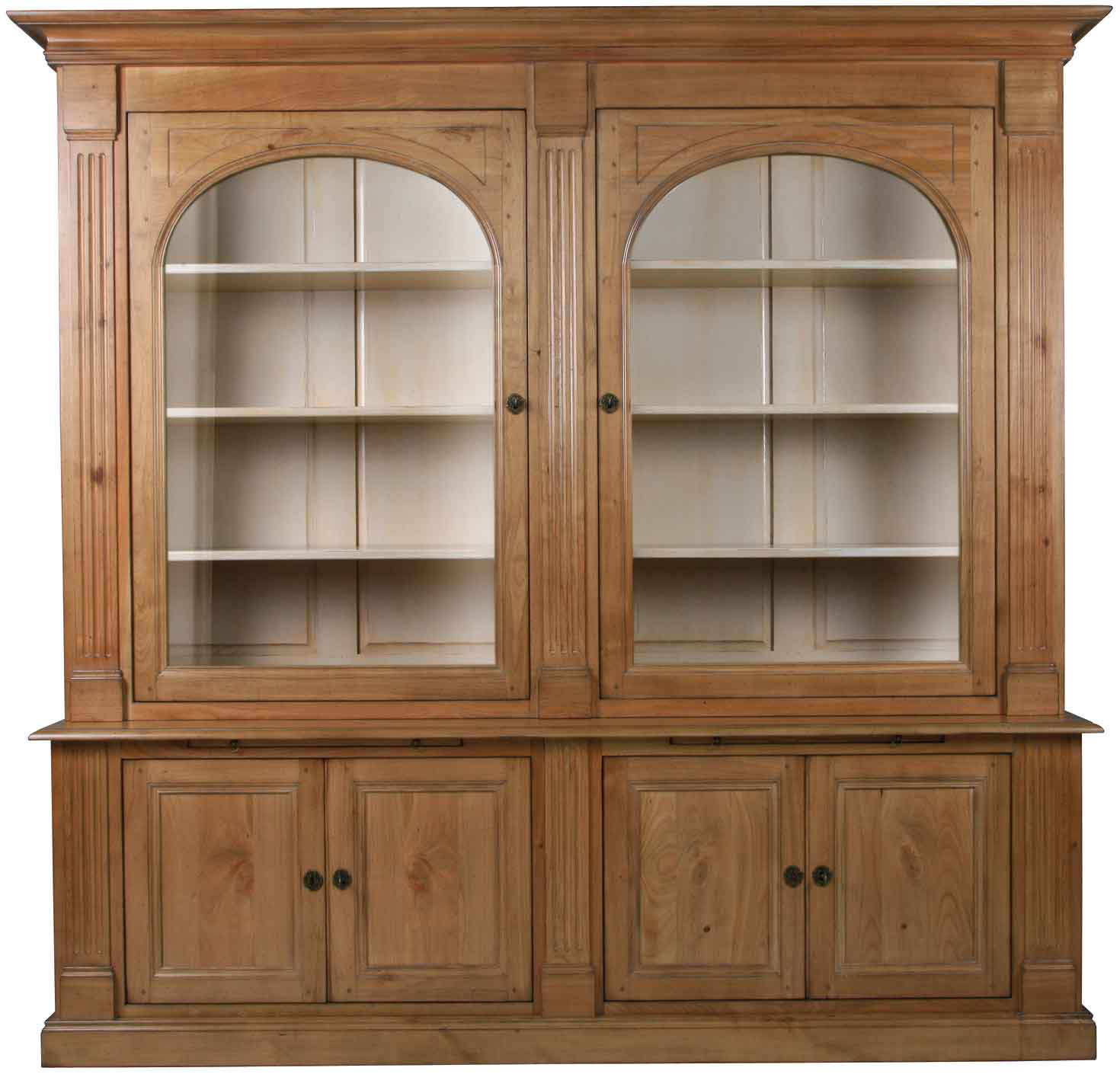Michel Ferrand Logis 90.9" H x 95.7" W Solid Wood Library Bookcase ...