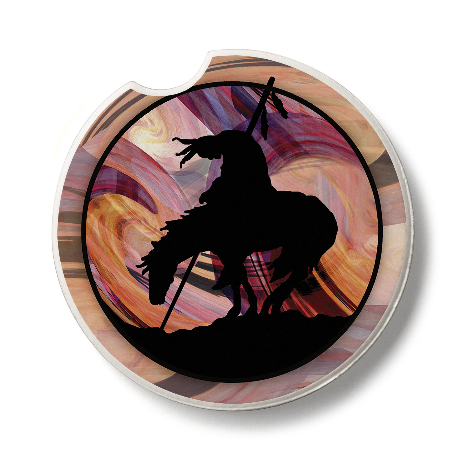 Union Rustic Trails End Single Absorbent Stone Car Coaster | Wayfair