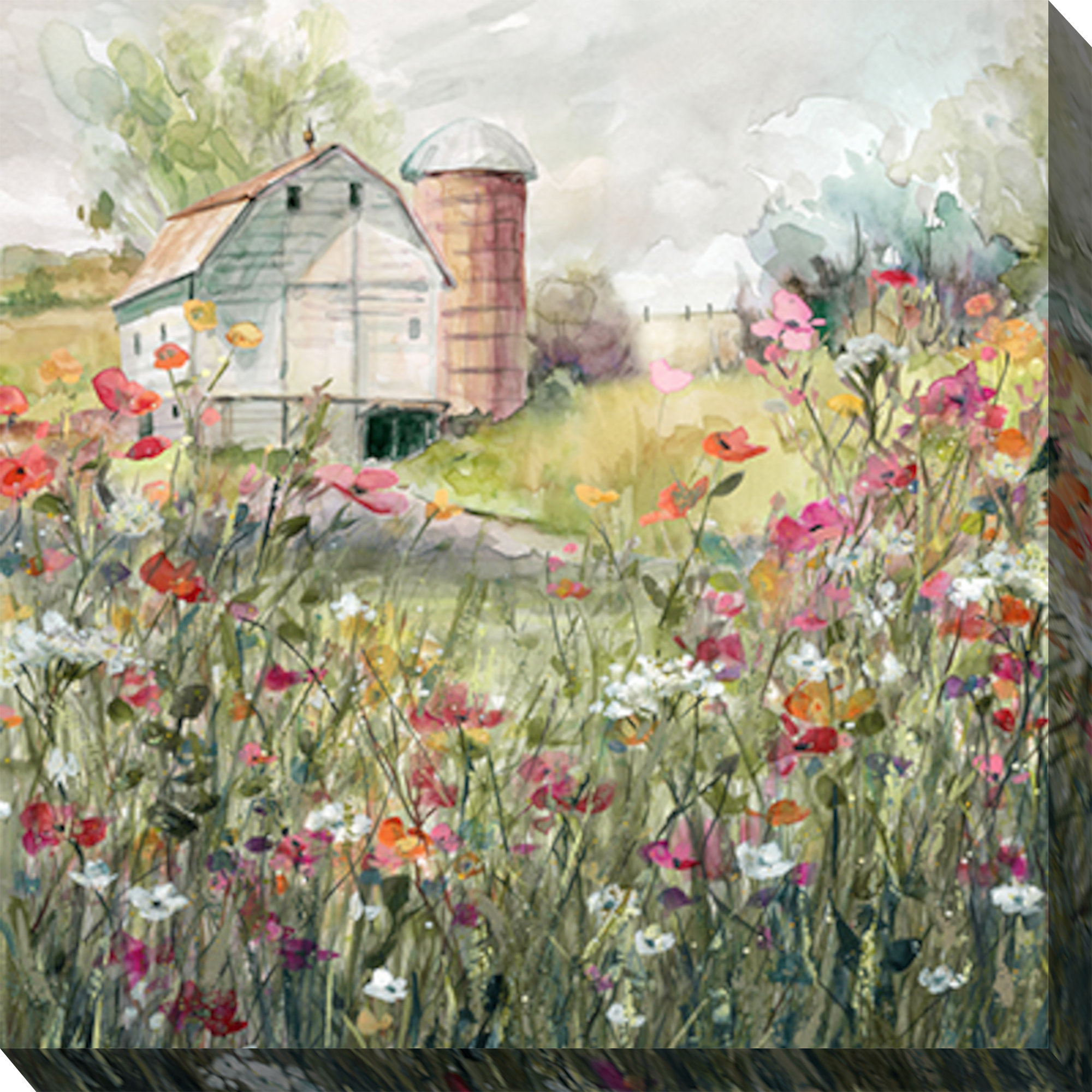 Lark Manor™ Farmstead Barn Outdoor Canvas Art | Wayfair