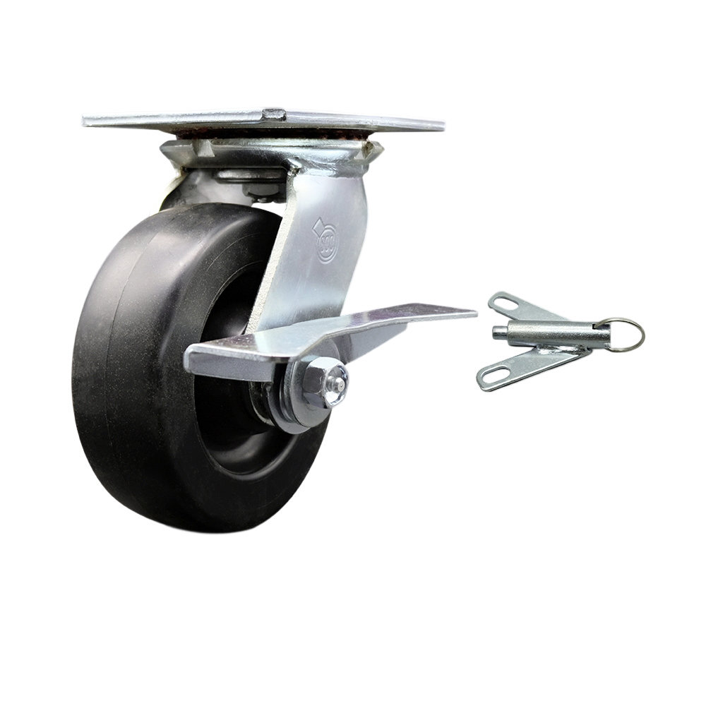 Service Caster Polyolefin Caster with Ball Bearing and Brake/Swivel ...