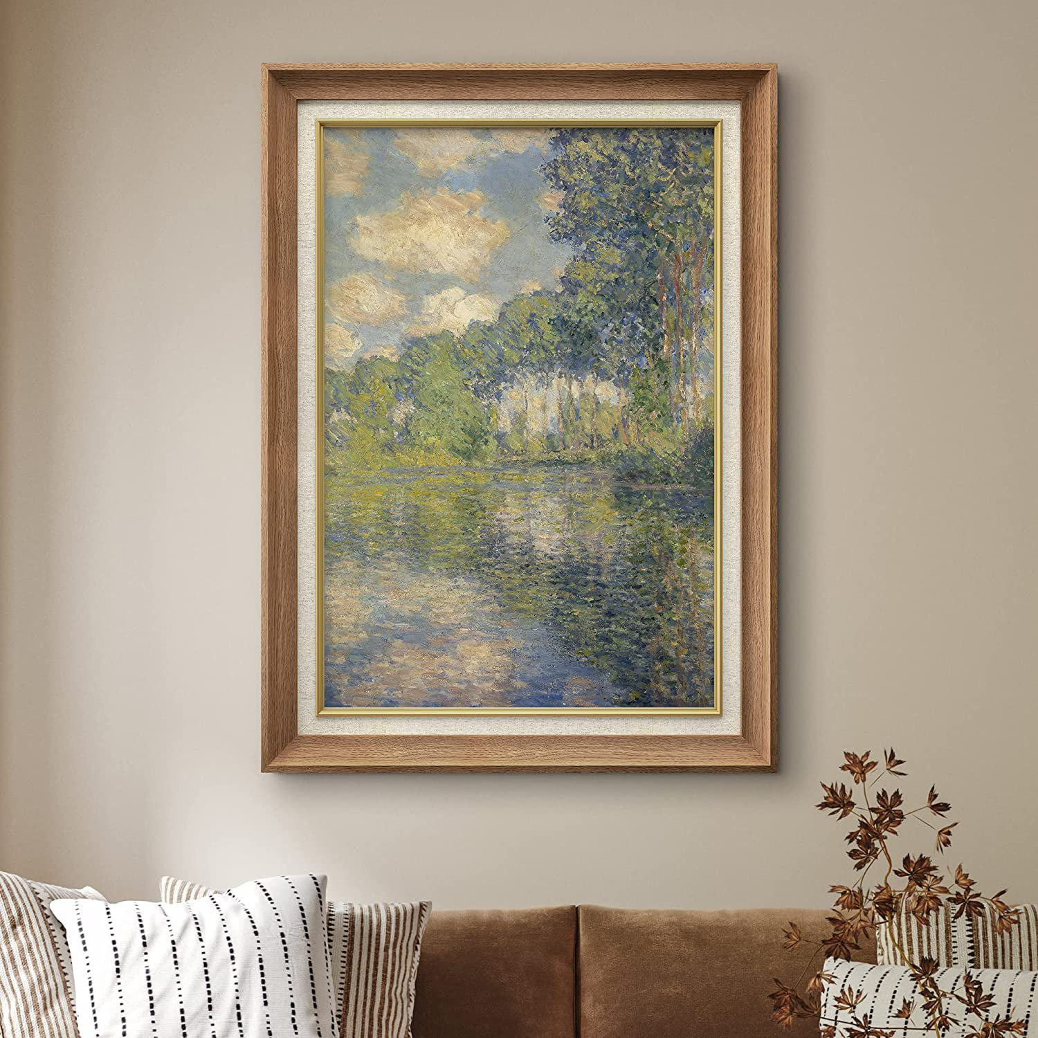 SIGNLEADER Premium Framed Wall Art Poplar Trees On The Epte By Claude ...