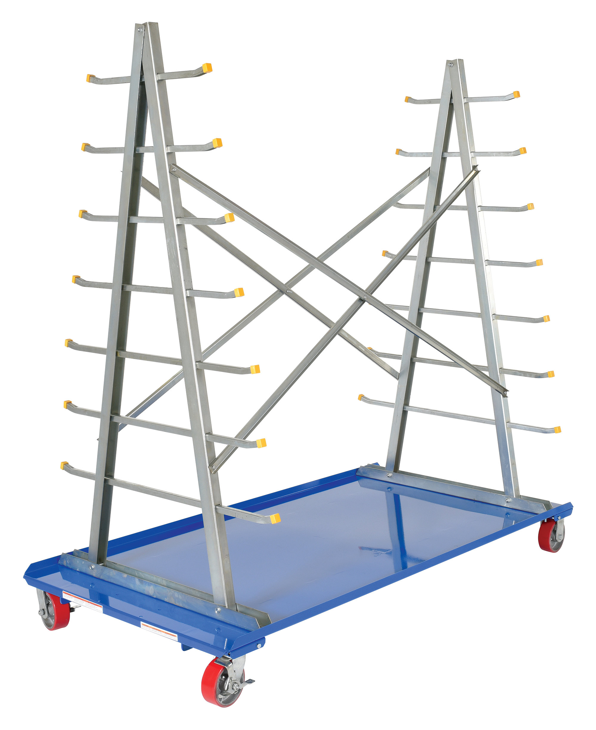 Vestil A-Frame Cart with Storage Rack | Wayfair