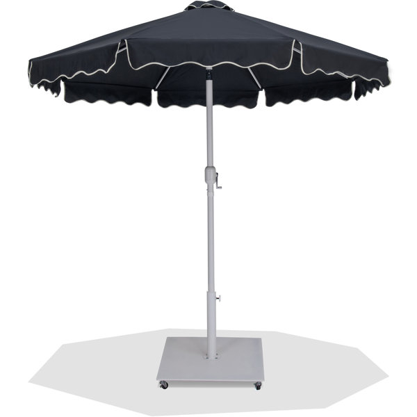 Arlmont & Co. Chavonte Fabric With Piping / Aluminum Patio Umbrella ...