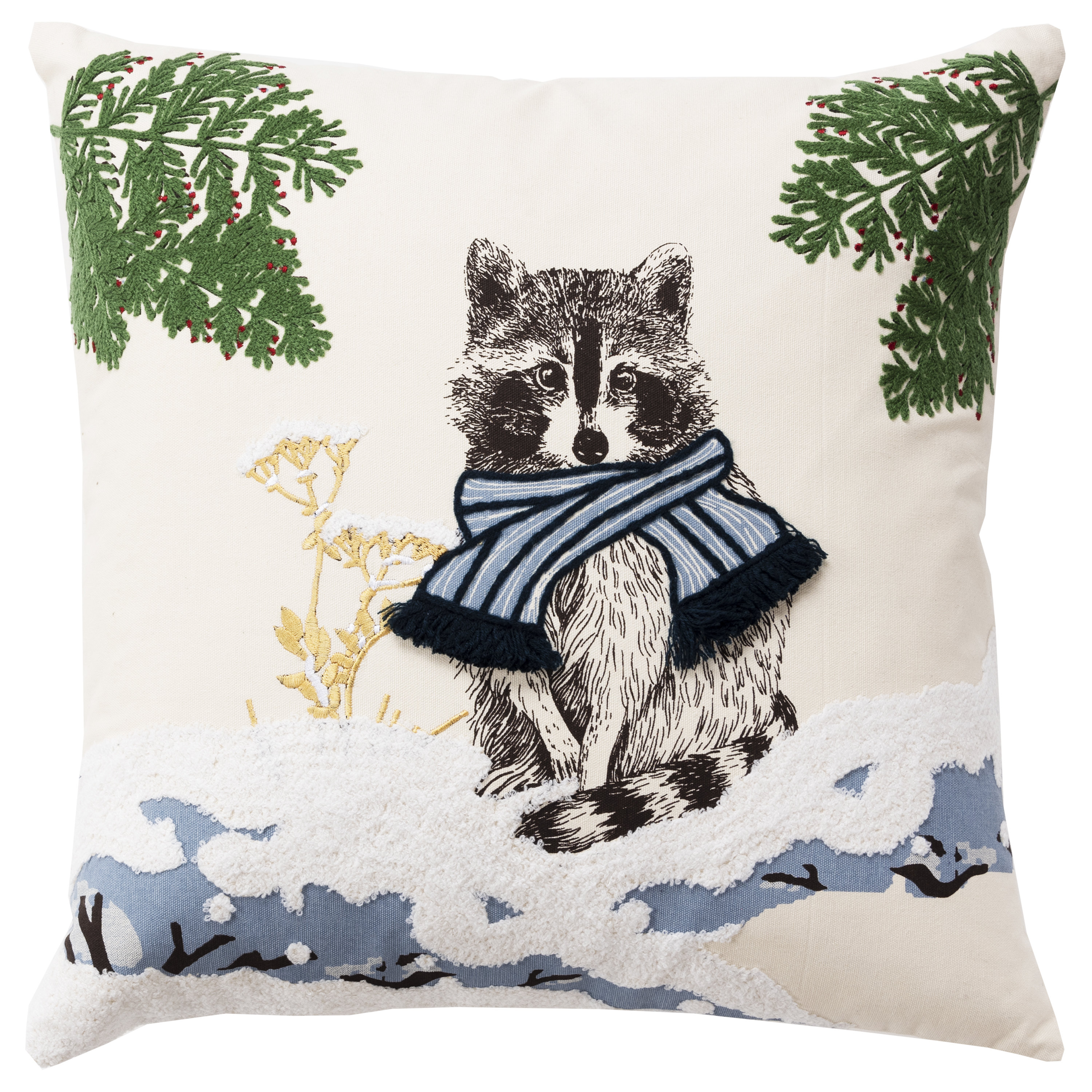 Rizzy Home Racoon Square Throw Pillow | Wayfair