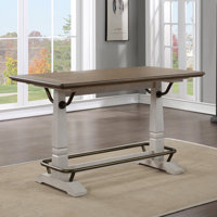 17 Stories Bochini 62.99 L x 31.49 W Dining Table Counter Height ...