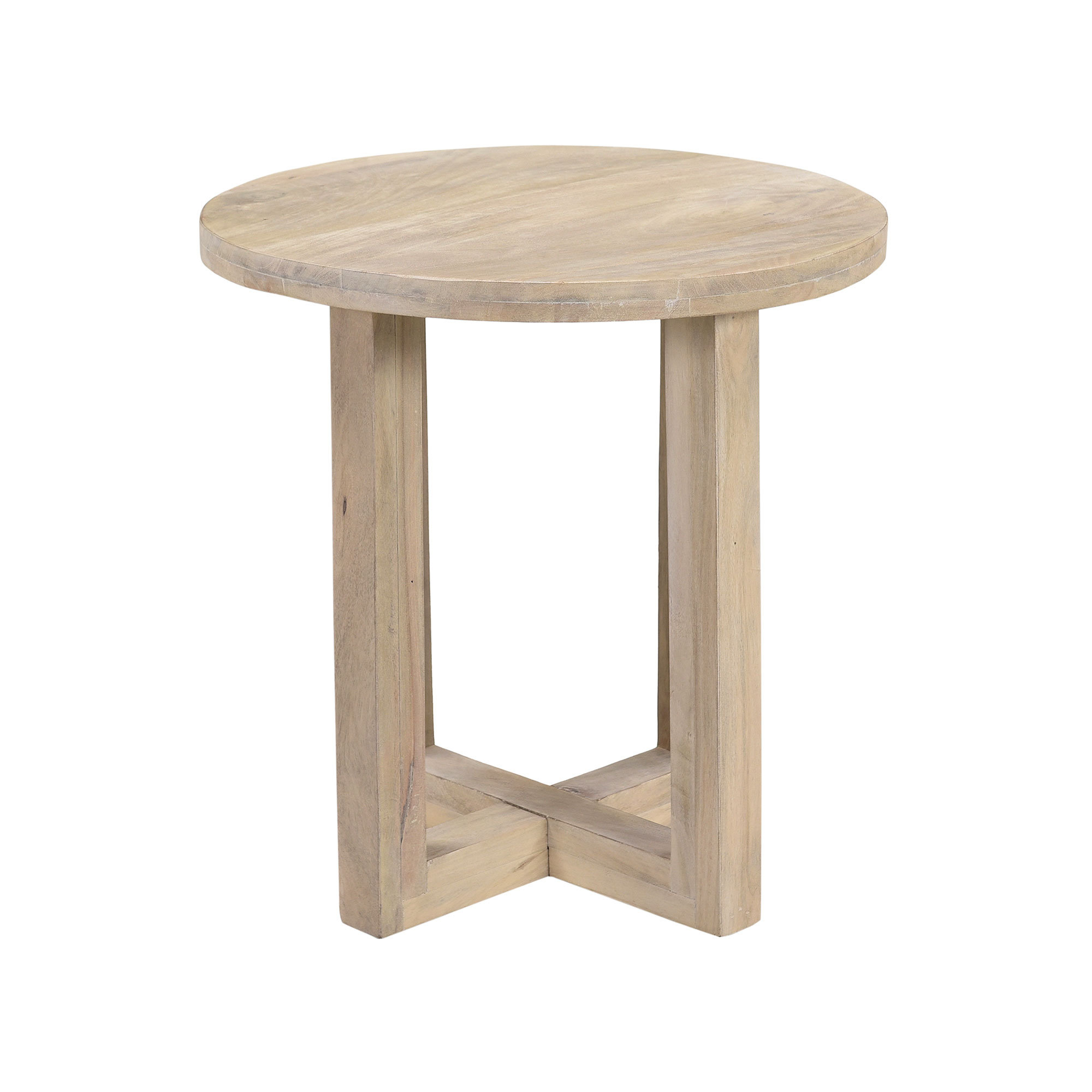 Wildon Home® Teneika Cross Base Round Side Table, Natural & Reviews ...