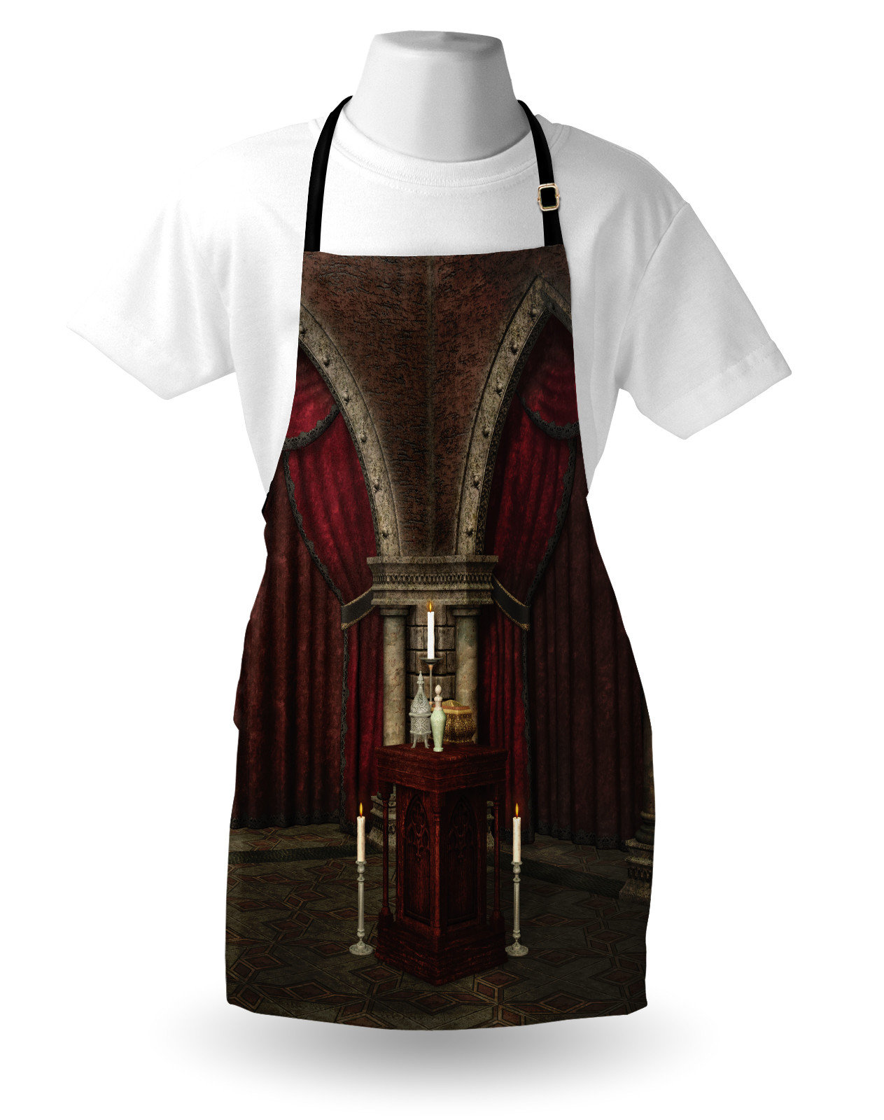 East Urban Home Gothic Apron Unisex, Mysterious Room Castle, Adult Size ...