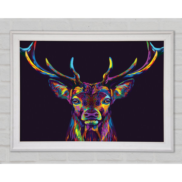 Union Rustic The Colourful Stag - Single Picture Frame Art Prints ...