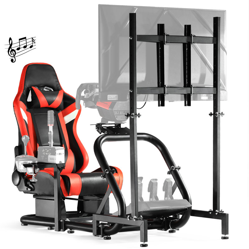 Inbox Zero Ergonomic PC & Racing Game Chair with Built-in Speakers ...