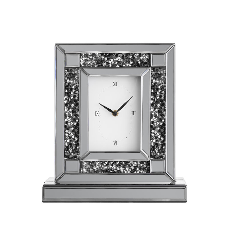 Mercer41 Jeni Modern Decorative Glass Table Clock | Wayfair