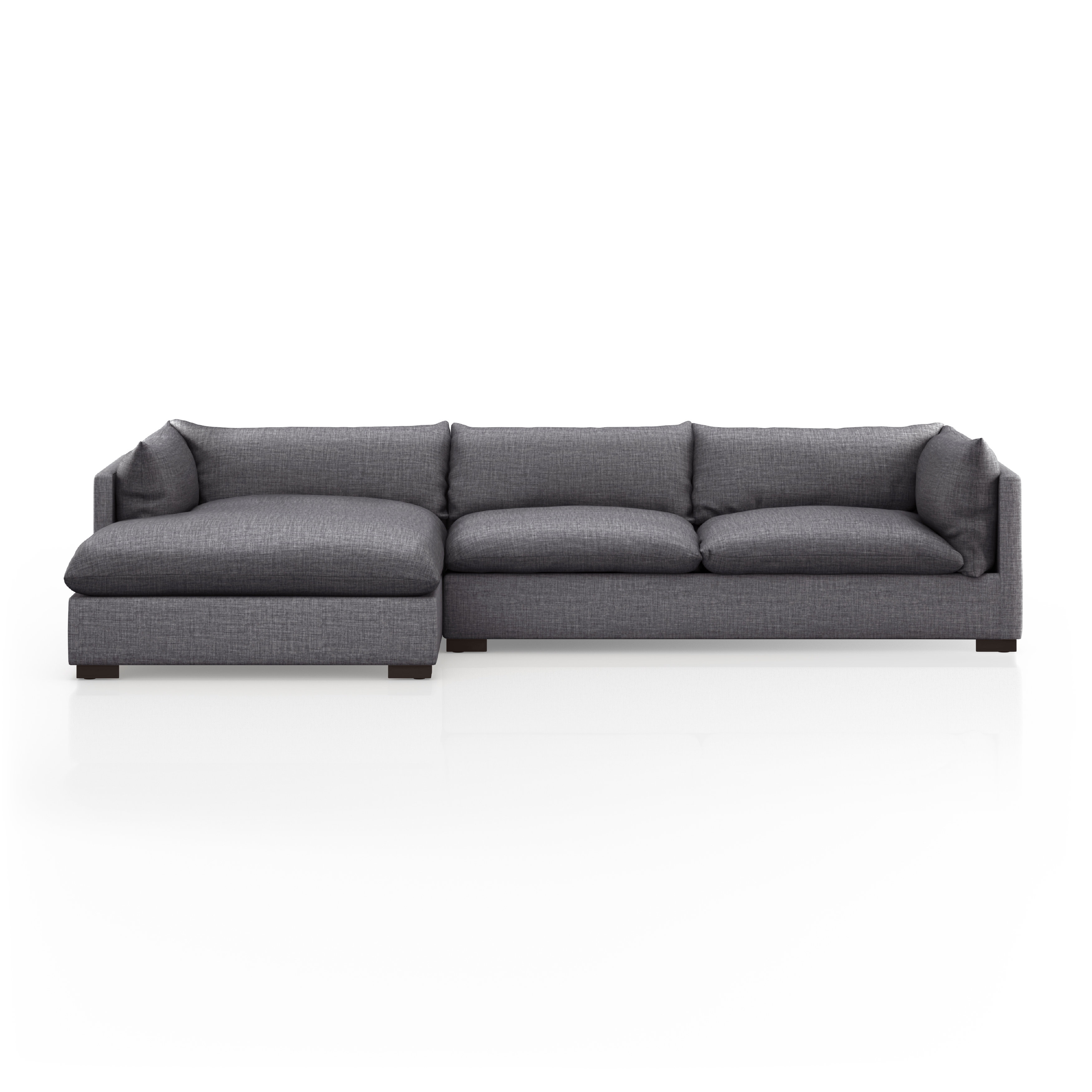 Joss & Main Zuri 131" 2 - Piece Upholstered Chaise Sectional & Reviews ...