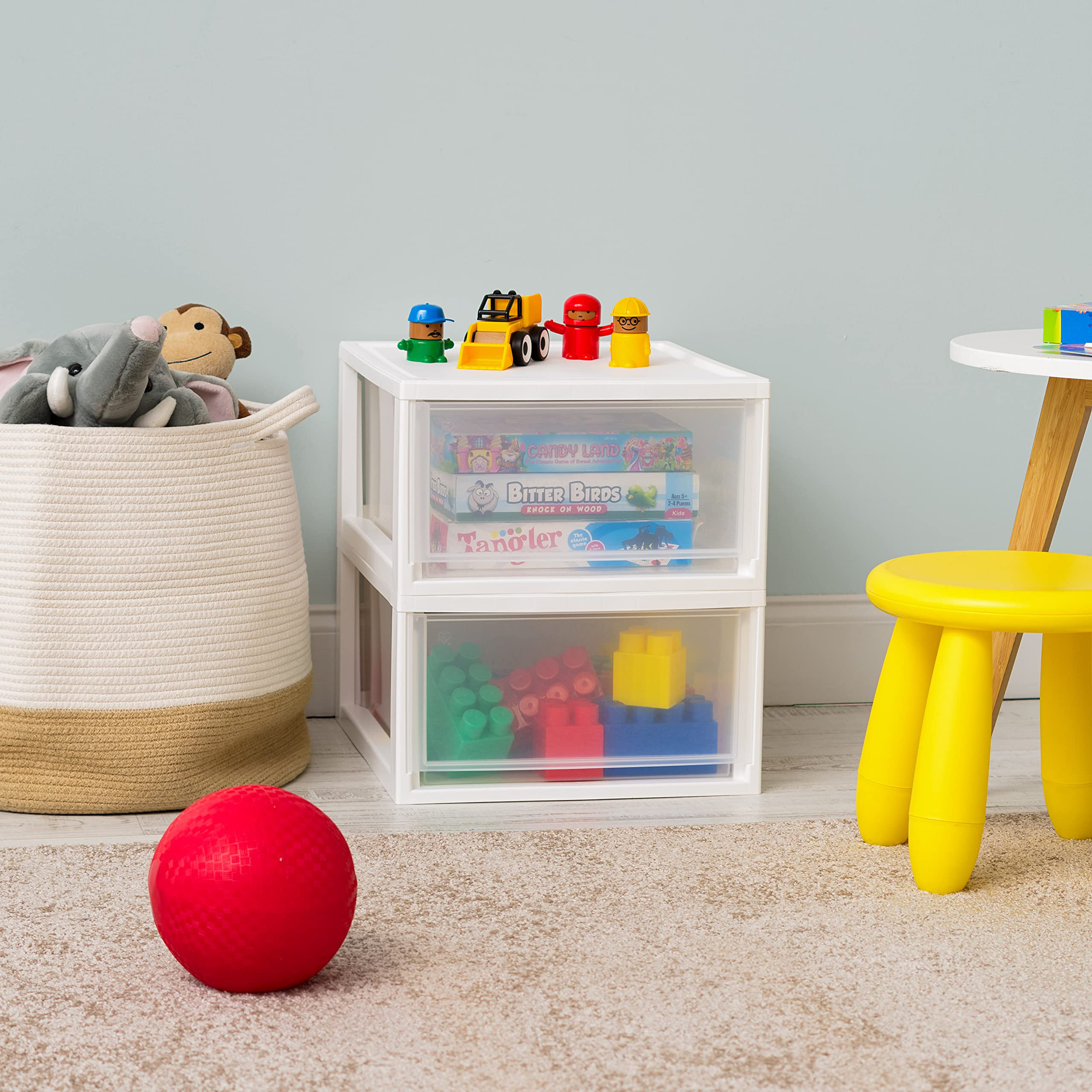 Hokku Designs 2-Pack 30 Qt. Stackable Unit with Sliding Drawer for ...