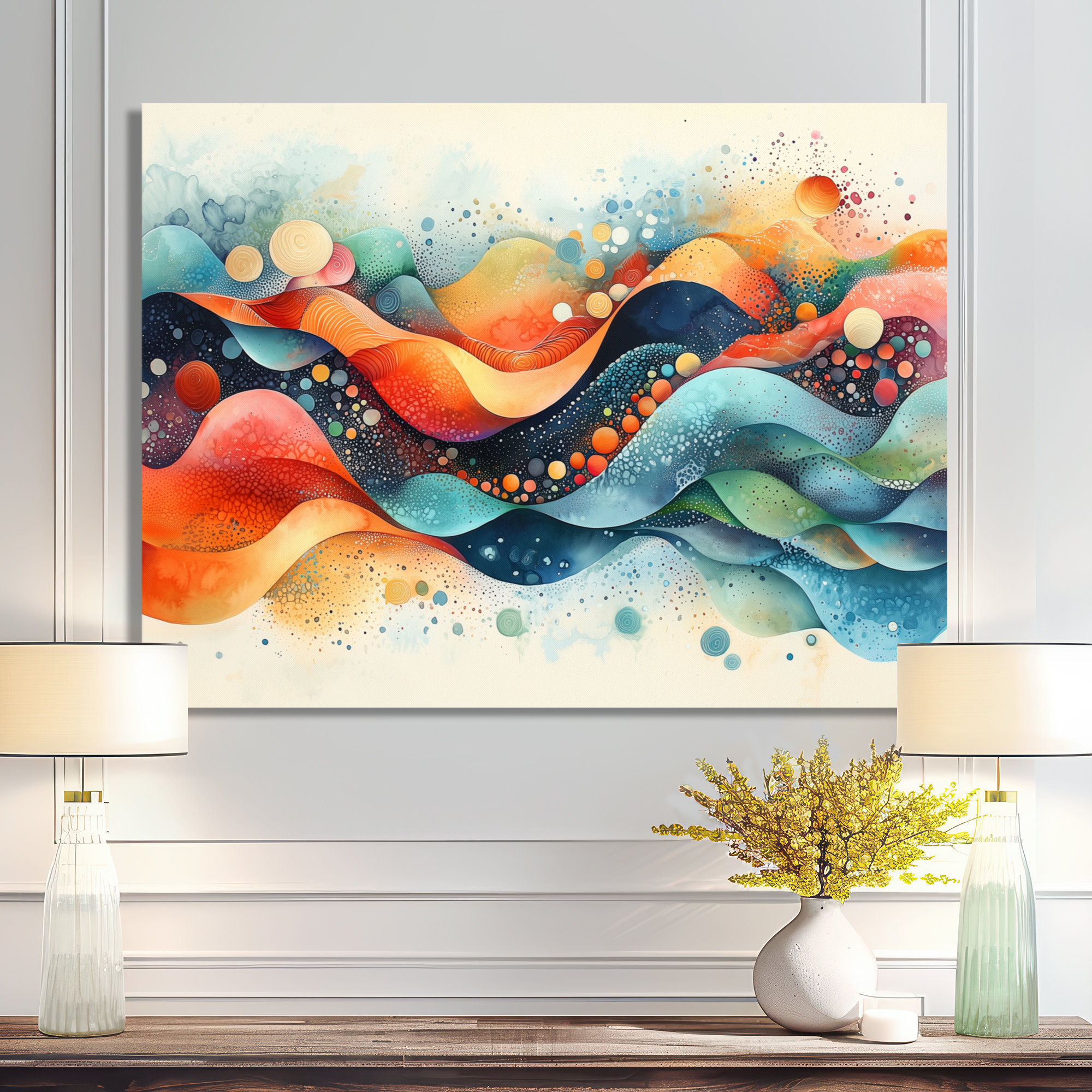 Ivy Bronx Lowman Abstract Temporal Flux Of Rainbow Colors III ...