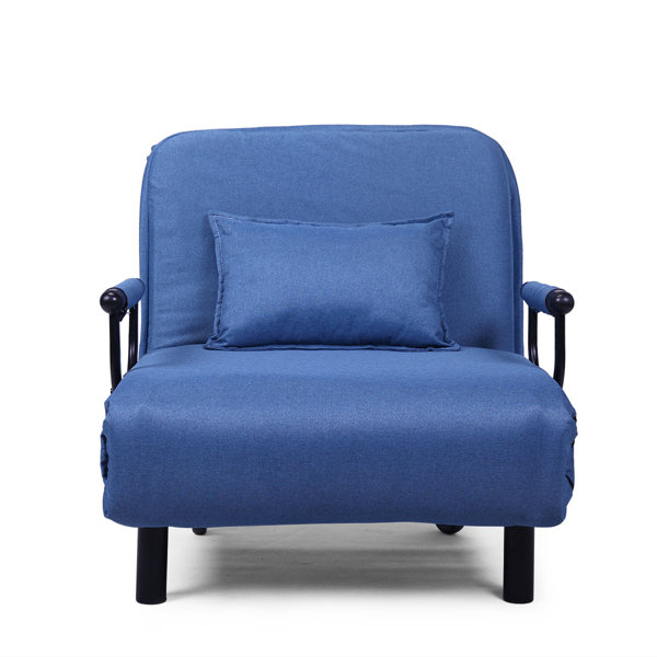 Inbox Zero Twin Upholstered Cushioned Futon Chair & Reviews | Wayfair