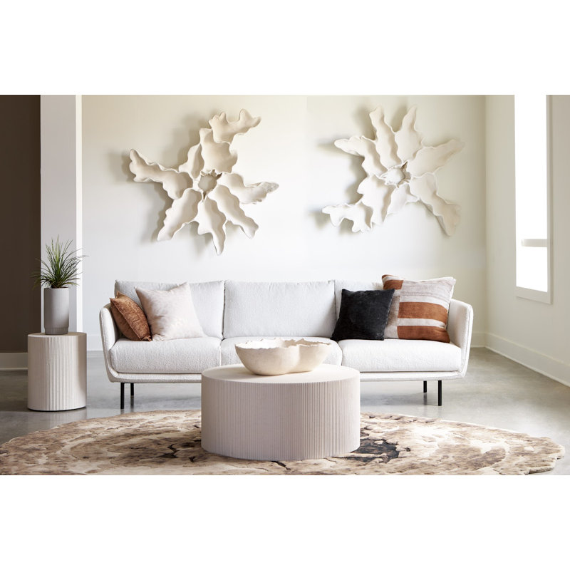 Phillips Collection Groovy Drum Coffee Table in White Stone | Wayfair