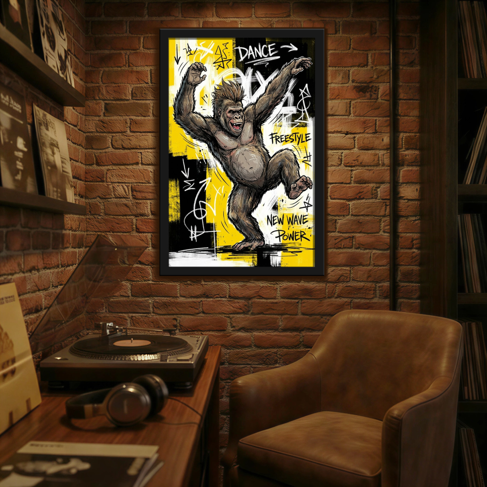 Winston Porter Animals Dancing Gorilla Freestyle New Wave Power Art ...