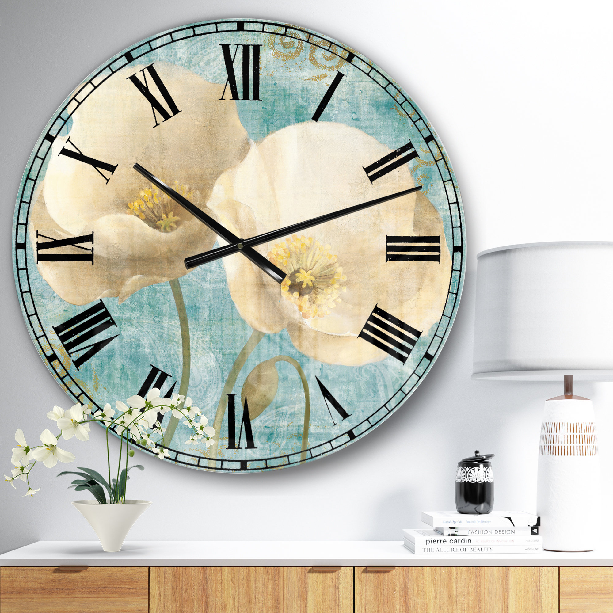 The Twillery Co.® Swigart Bouquet Poppies on Paisley II - Farmhouse ...