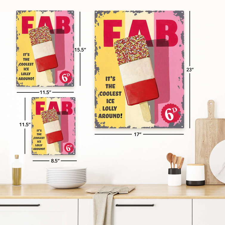 Trinx FAB Ice Lolly On Metal Print - Wayfair Canada