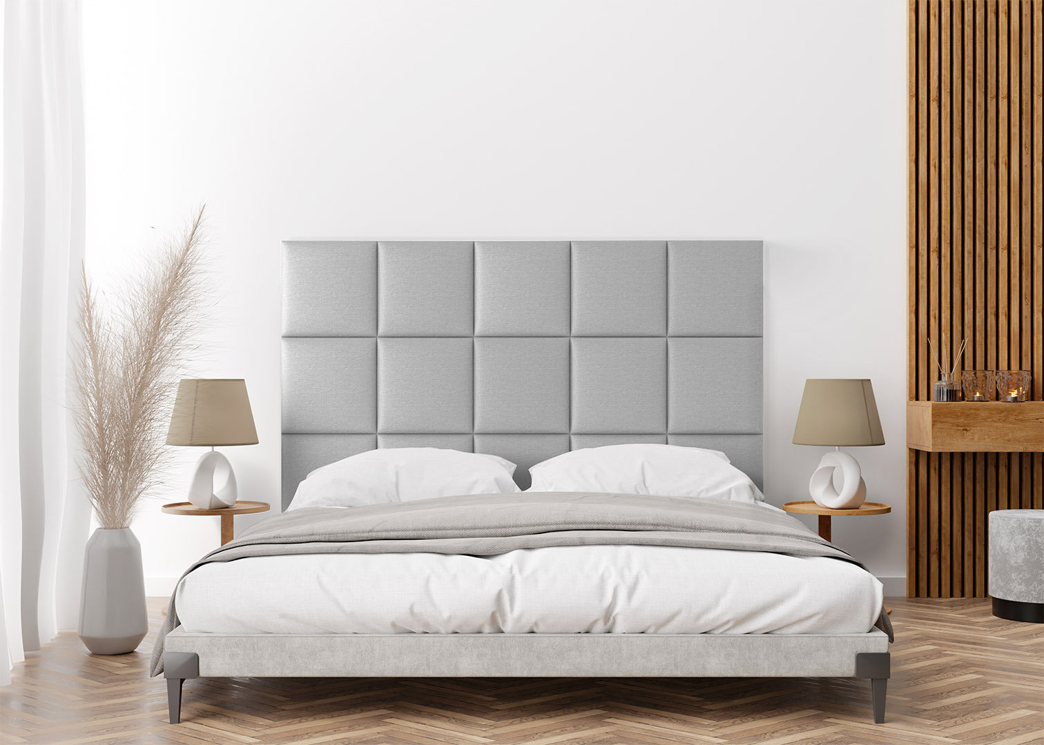 Latitude Run® Gizzel Upholstered Headboard Wall Panels 16"x16" | Wayfair