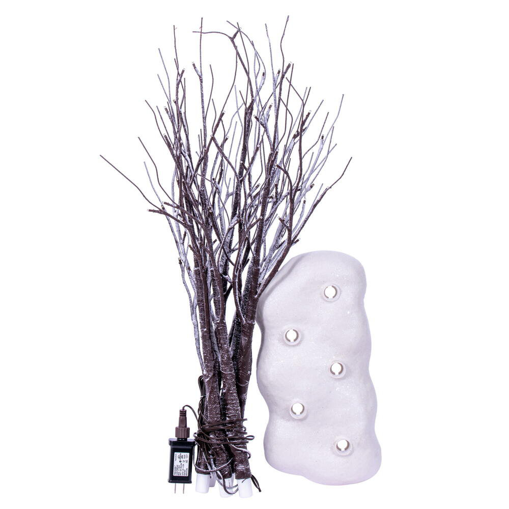 Primrue Vickerman LED Frosted Twig Collection 30'' Faux Tree | Wayfair