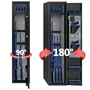 Kaer Gun Safe,Rifle Safe w/ Biometric Fingerprint,Gun Cabinets for 3-5 ...