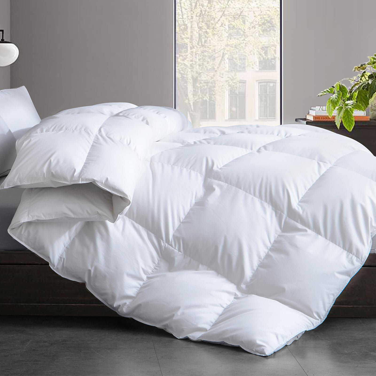 Hokku Designs Twin Size Feather Comforter Filled With Feather & Down ...
