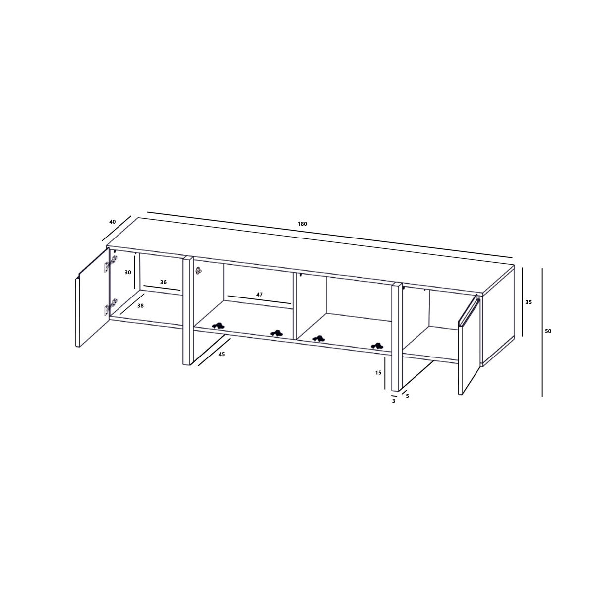 Alpen Home Delmon TV Stand for TVs up to 65" | Wayfair.co.uk