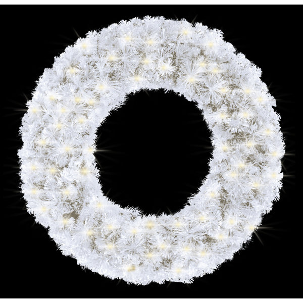 The Holiday Aisle® Faux Lighted 36'' Wreath | Wayfair