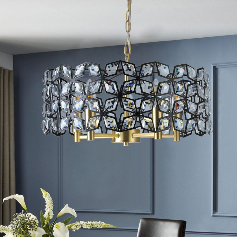 Mercer41 Croom Modern Crystal Chandelier for Living-Room Round Cristal ...