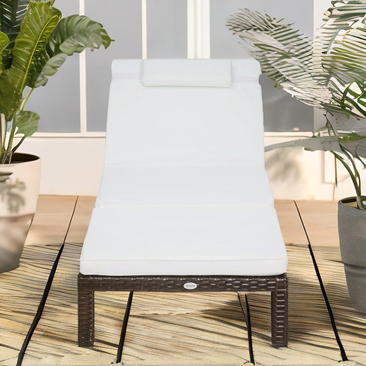 FURNOLD 195cm Long Reclining Single Chaise with Cushions | Wayfair.co.uk