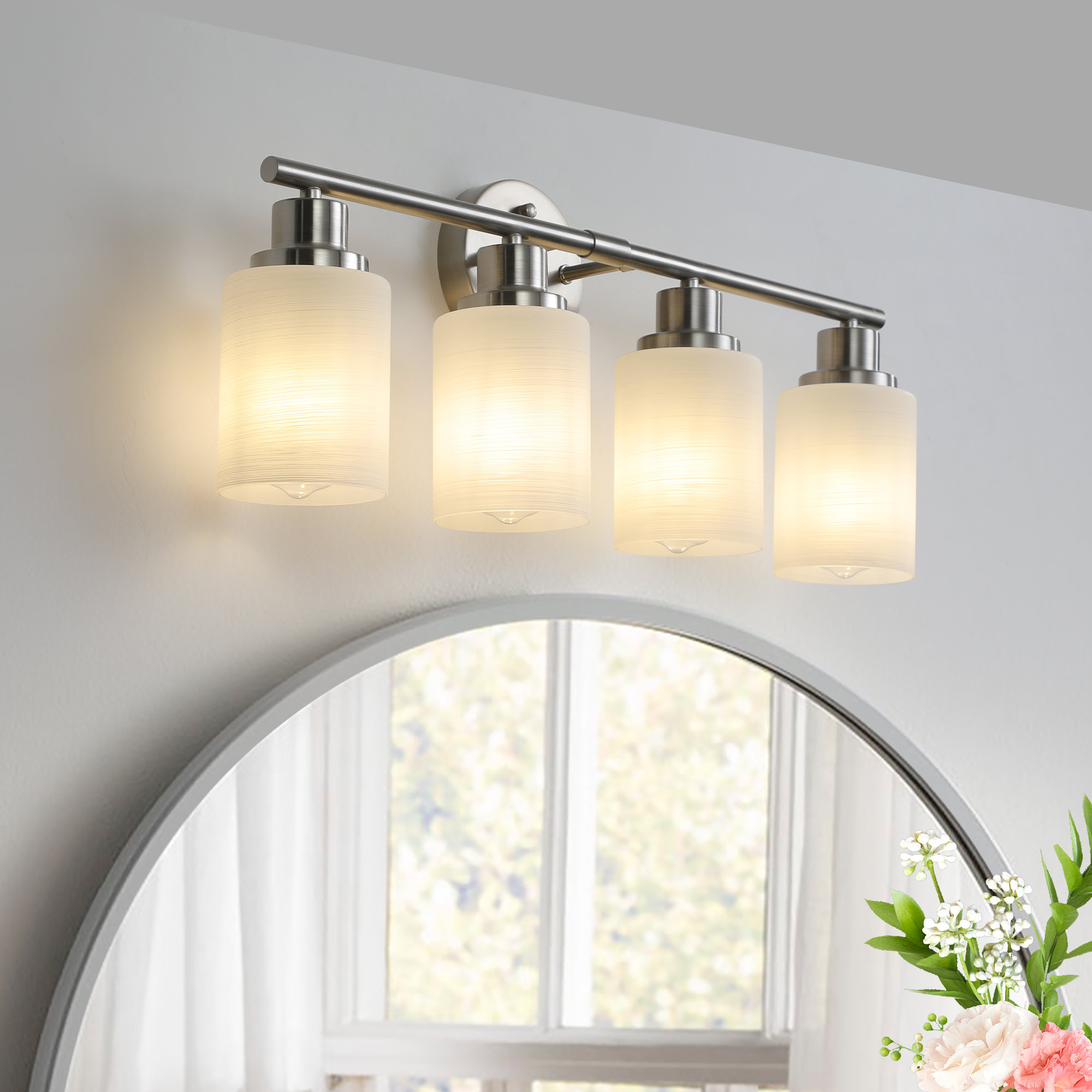 Hokku Designs 52 in. 8-Light Bathroom Light Fixtures Bathroom Vanity ...