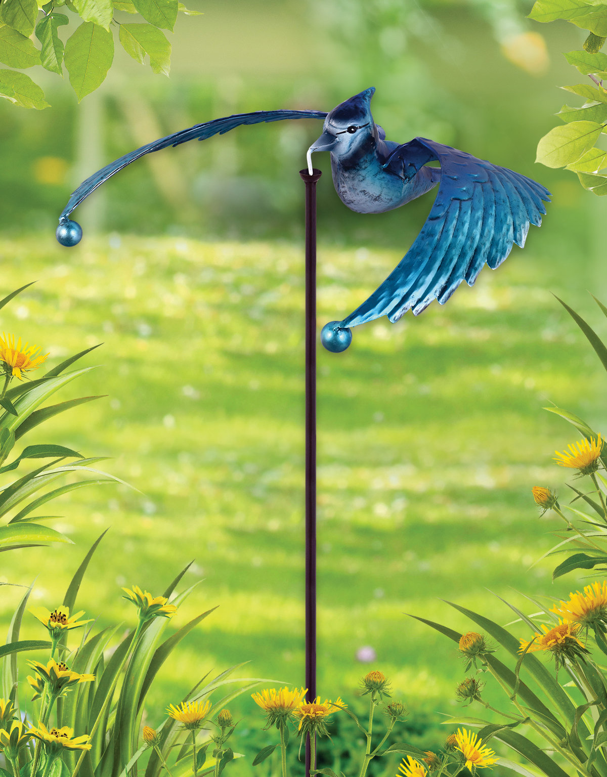 August Grove® Dikili Jay Bird Spinner Garden Stake & Reviews | Wayfair
