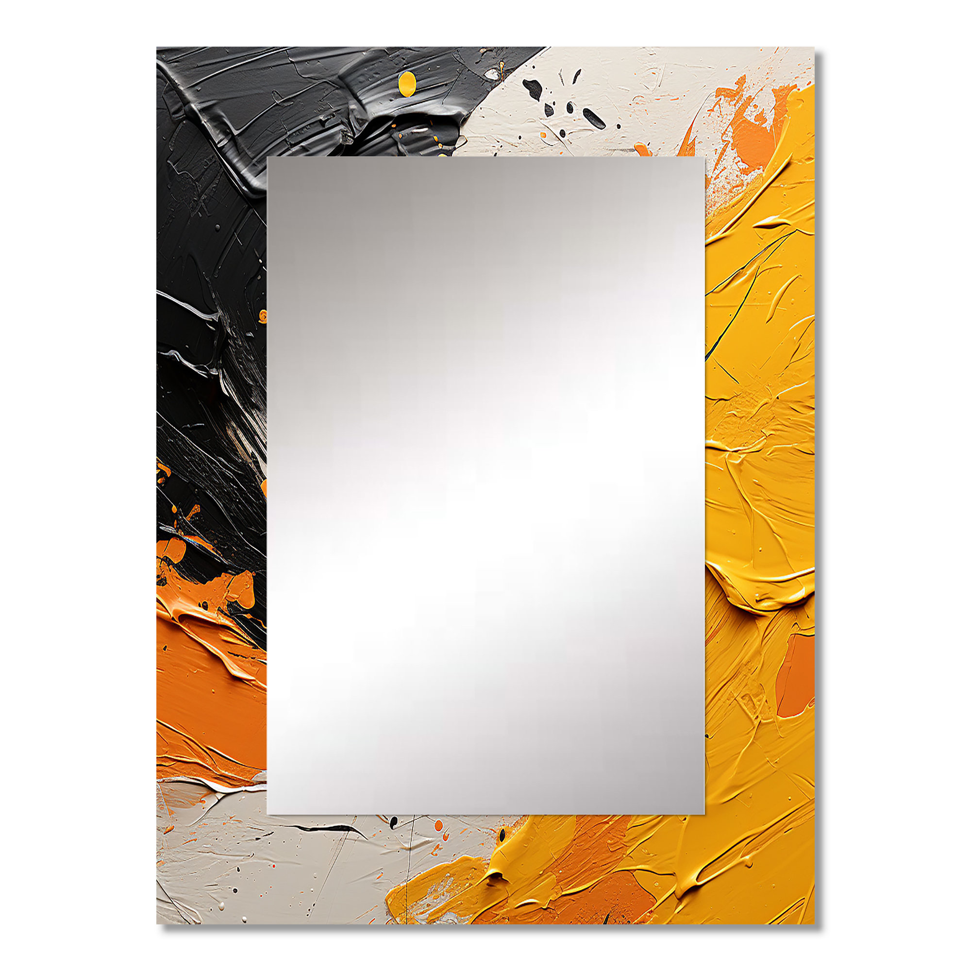 Dakota Fields Abstract yellow and black spiral collage - Abstract ...