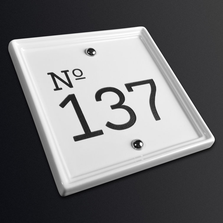 Happy Larry Merrell 1-Line Wall Address Plaque | Wayfair.co.uk