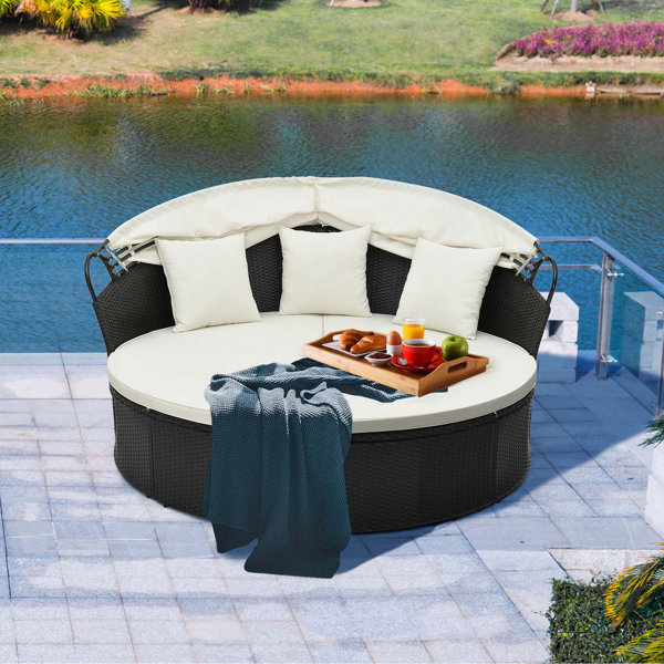Wade Logan® Bertena 76'' Outdoor Patio Daybed & Reviews | Wayfair