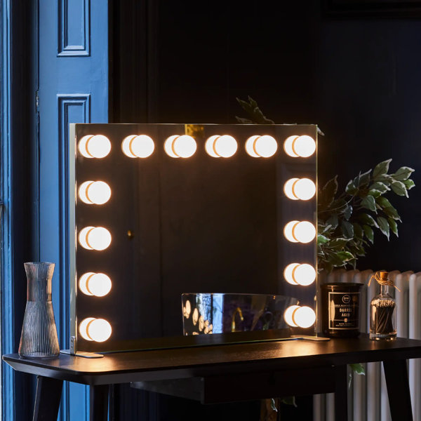 17 Stories Billie Hollywood LED Dressing Table Mirror 80x60cm | Wayfair ...
