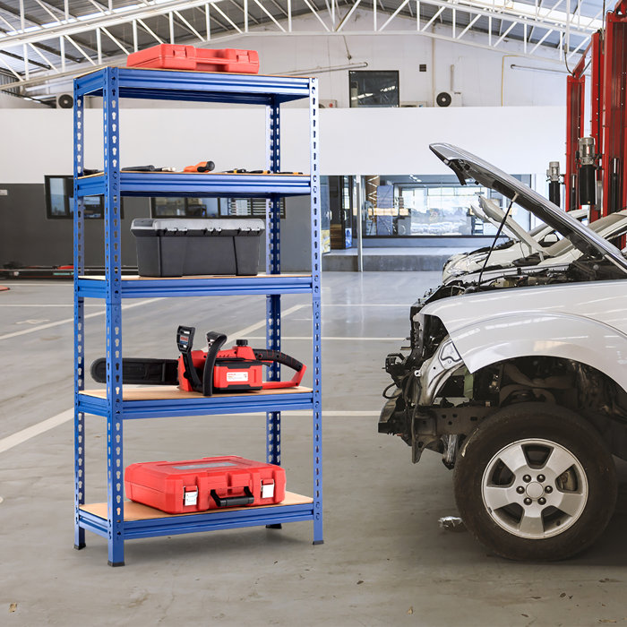 WFX Utility™ Newquay Metal + MDF Board Shelving Unit & Reviews | Wayfair