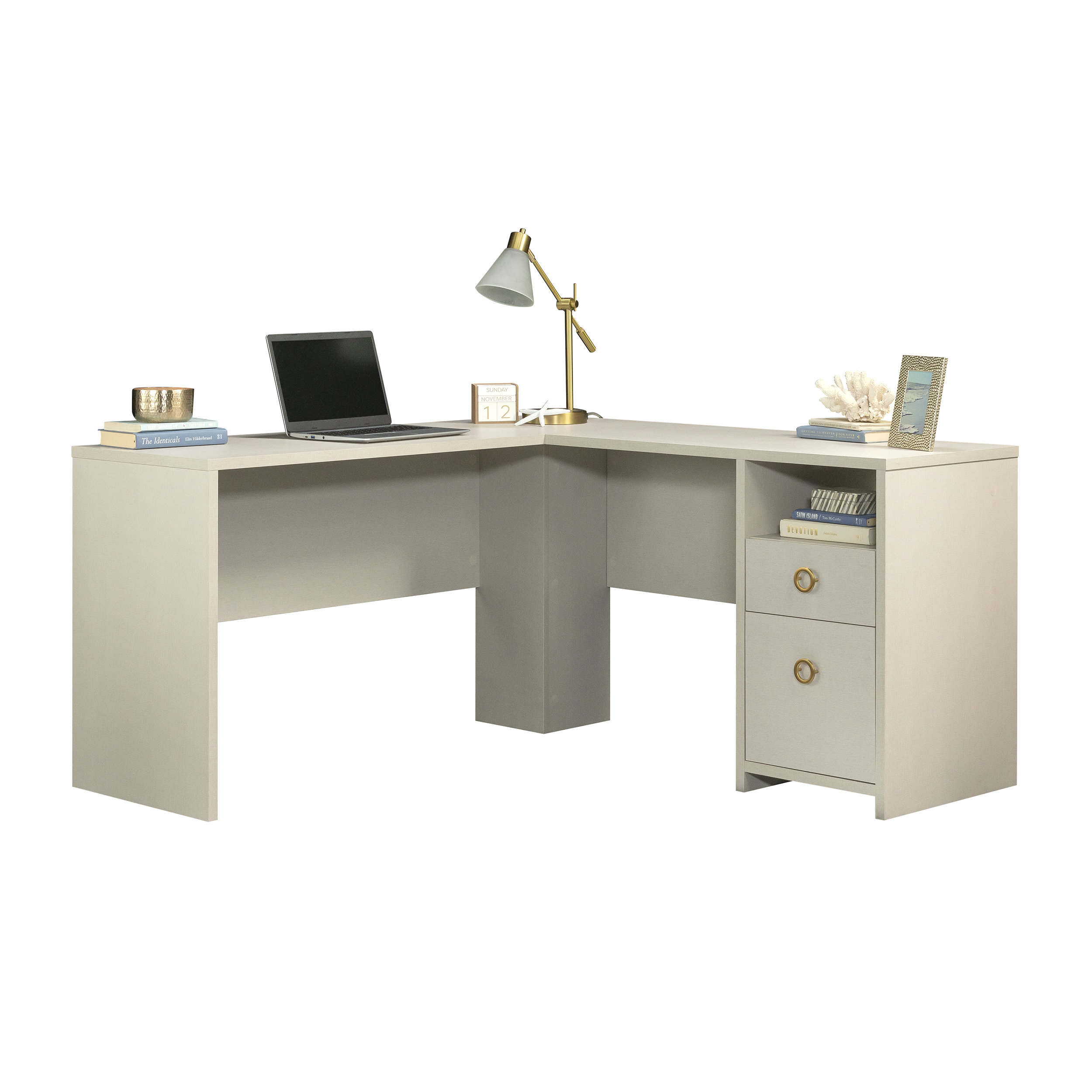 Wade Logan Cashis 59.1'' W L-Shaped Executive Desk & Reviews | Wayfair