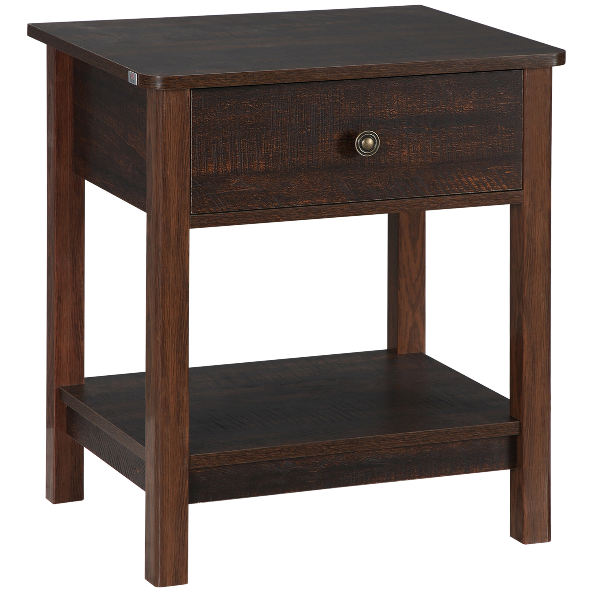 Ebern Designs End Table With Drawer, Side Table With Top And Bottom ...