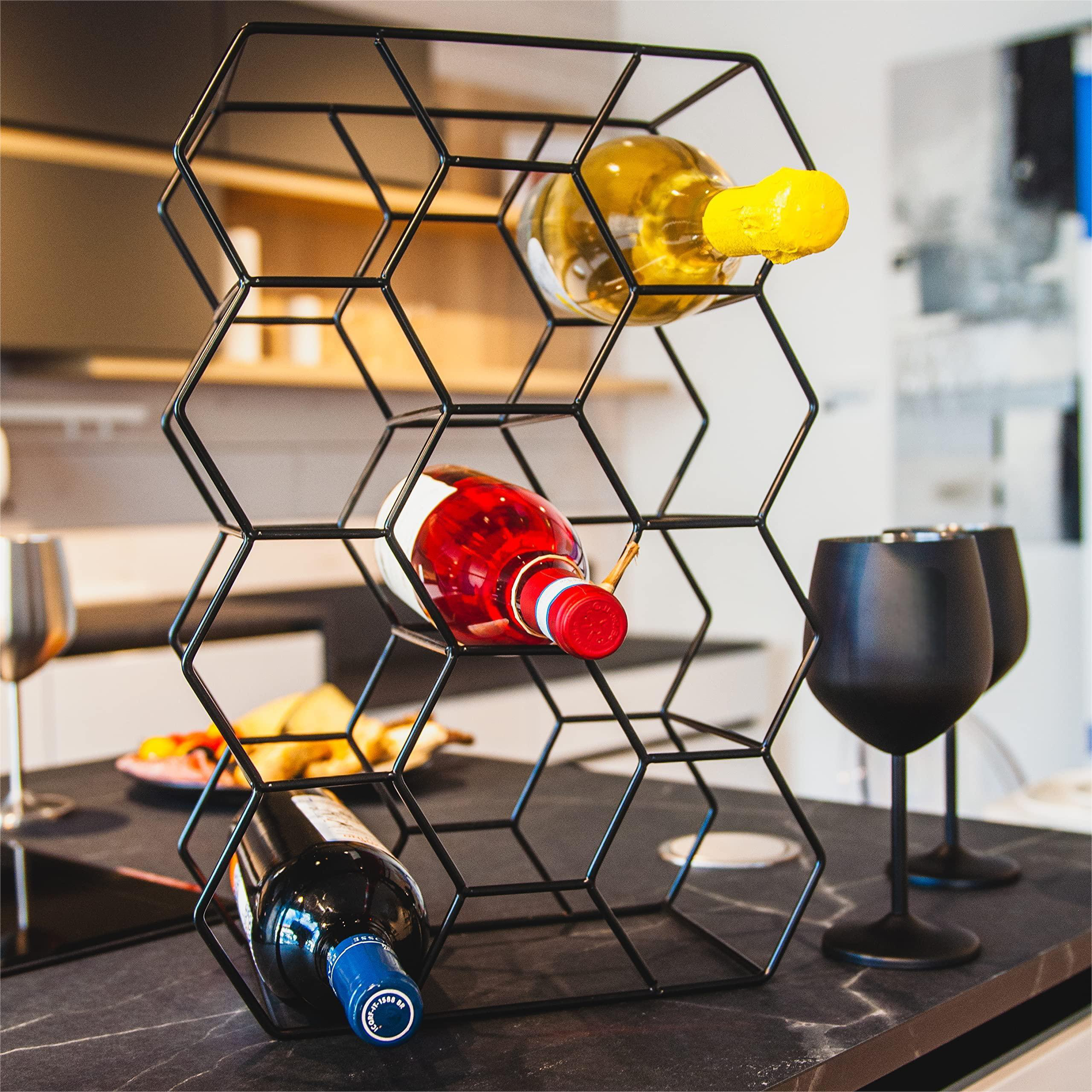 Latitude Run® Countertop Wine Rack - 14 Bottle Freestanding Modern ...