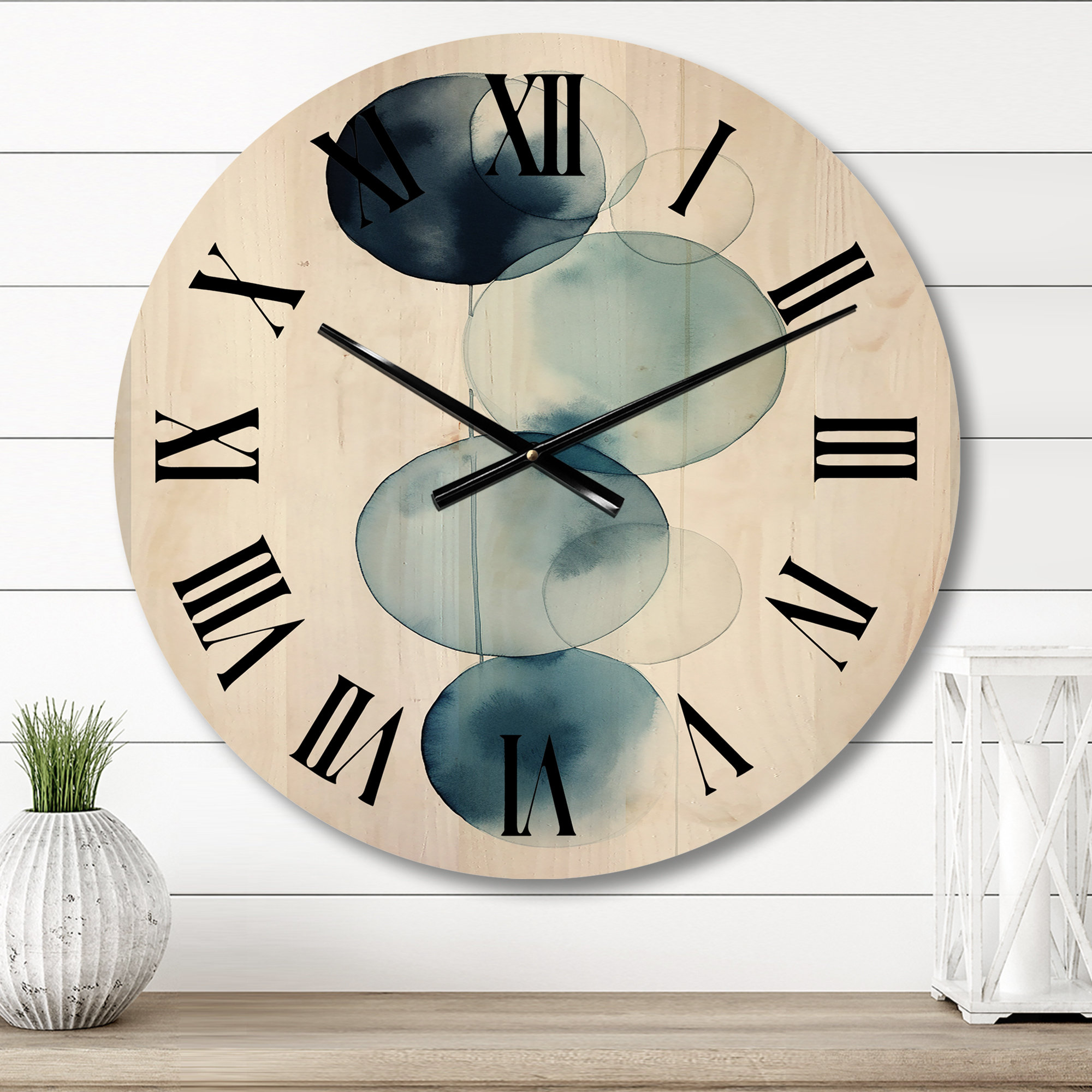 East Urban Home Orbicular Unity Minimalin Retro Blue IV - Modern ...