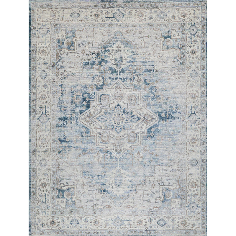 Exquisite Rugs The Met x Exquisite Rugs Blue/Beige Area Rug | Perigold
