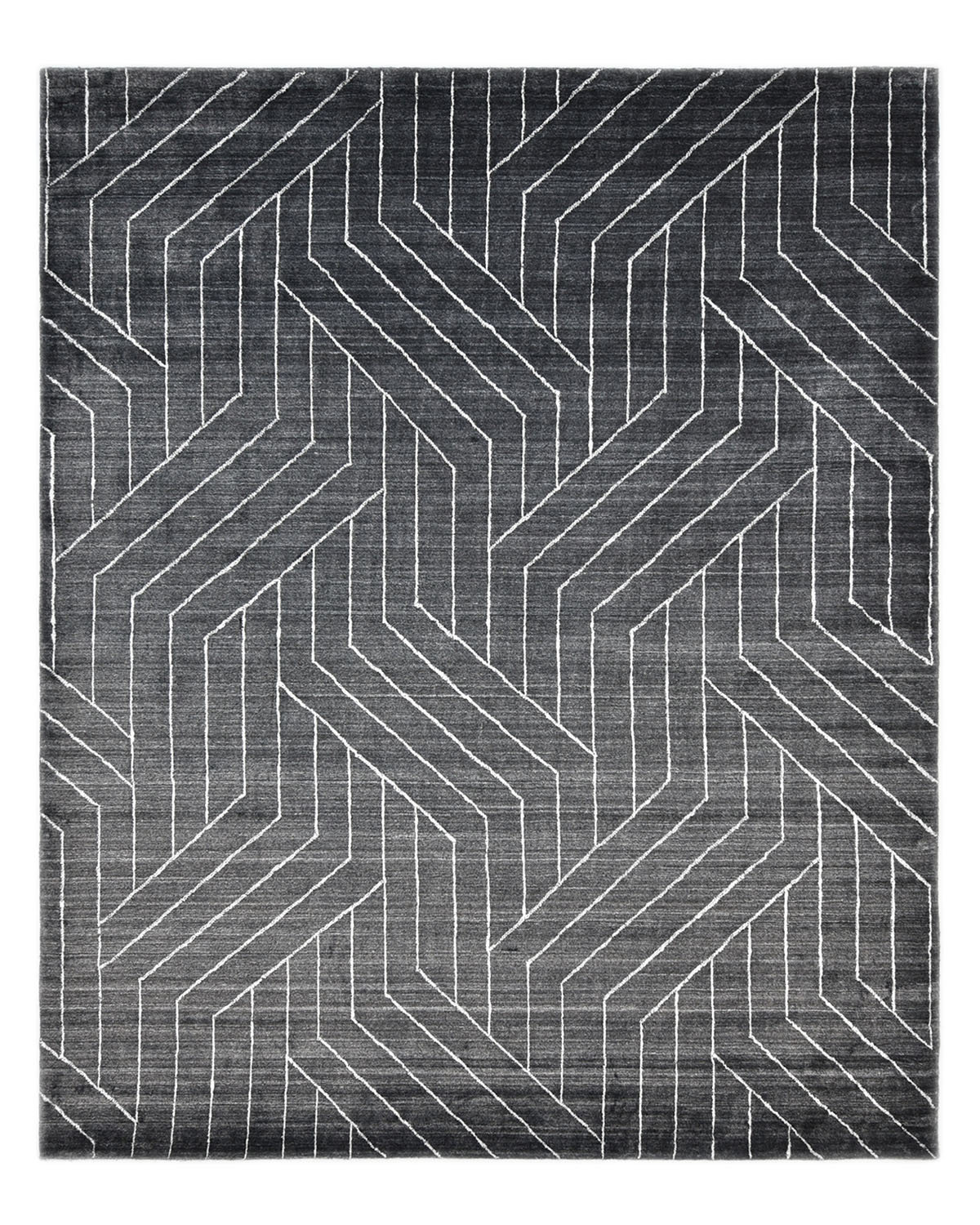 Solo Rugs Kali Hand-Knotted Geometric Area Rug in Charcoal & Reviews ...