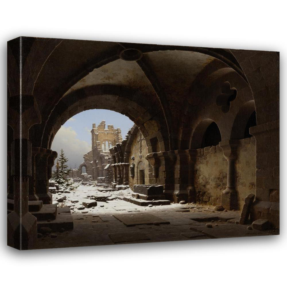 Red Barrel Studio® "Church Ruin in Winter" by Carl Georg Adolph ...