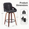 Latitude Run® Swivel Bar Stools Set Of 2, 26" Counter Height Barstools ...
