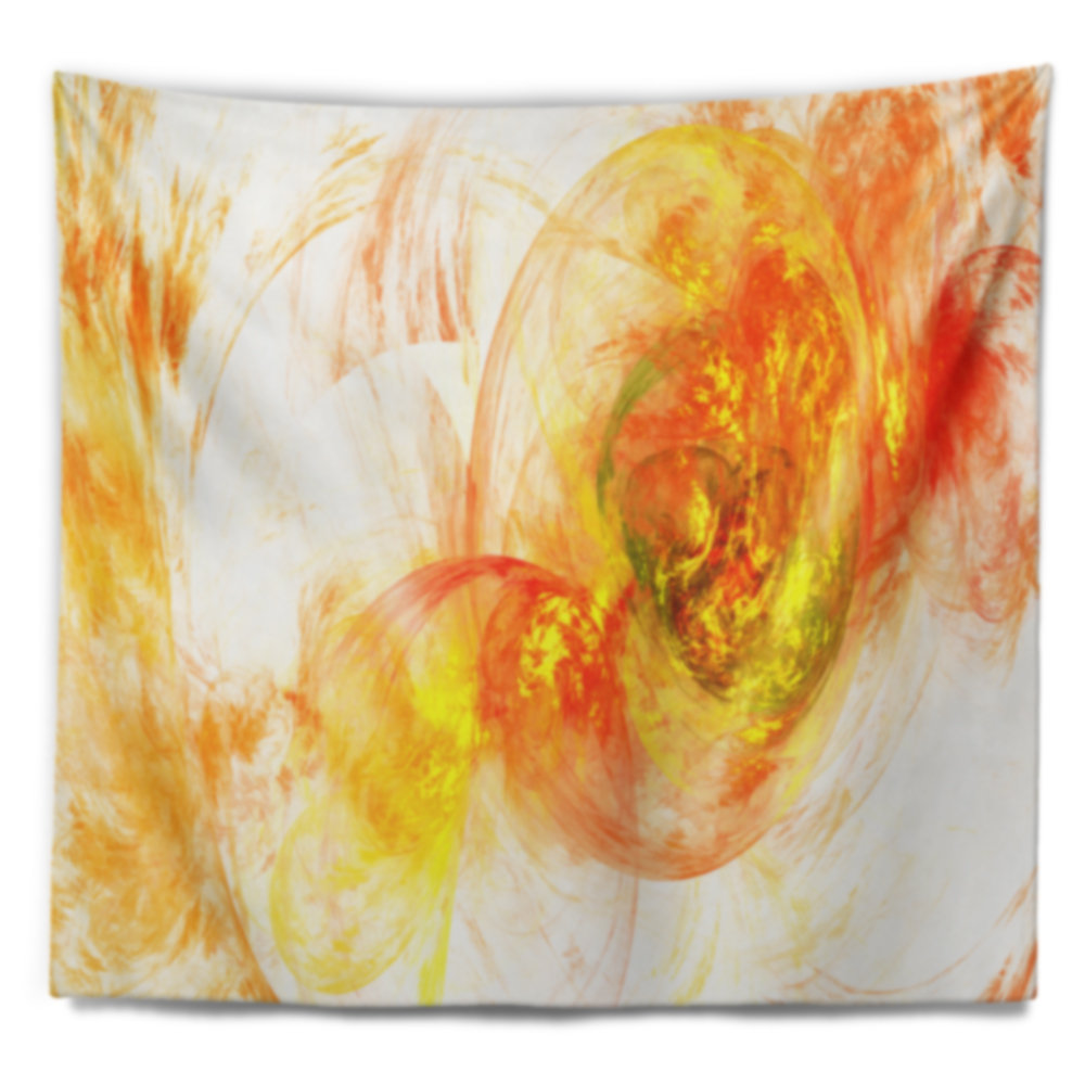 The Twillery Co. Abstract Coloured Smoke Yellow Tapestry - Wayfair Canada