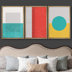IDEA4WALL Abstract Vibrant Color Blocks " Teal, Red And Yellow Color ...