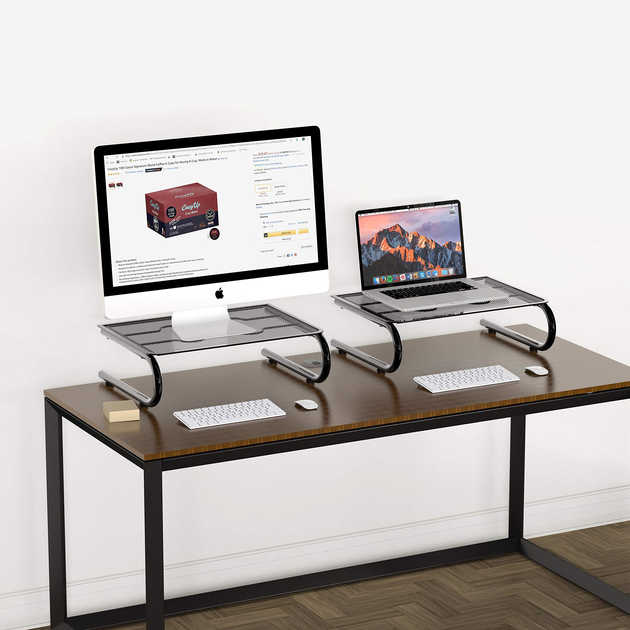 Ivy Bronx 2 Pack Grid Monitor Stand, Holds 2 Monitors - Wayfair Canada