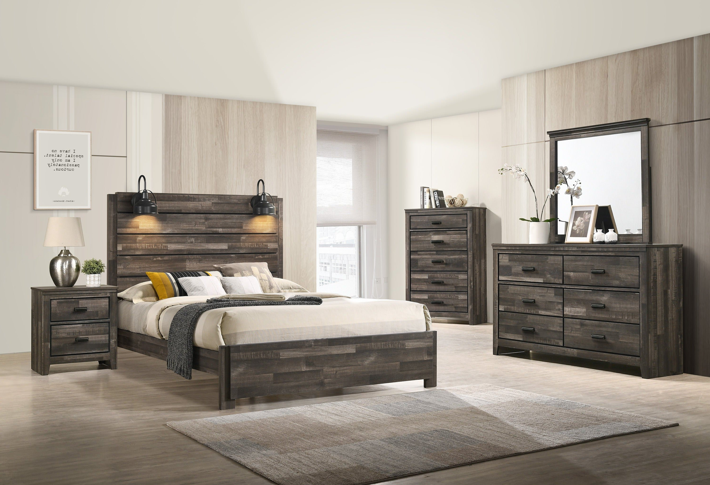 Millwood Pines Blakeway Platform Bedroom Set Special Queen 6 Piece: Bed ...