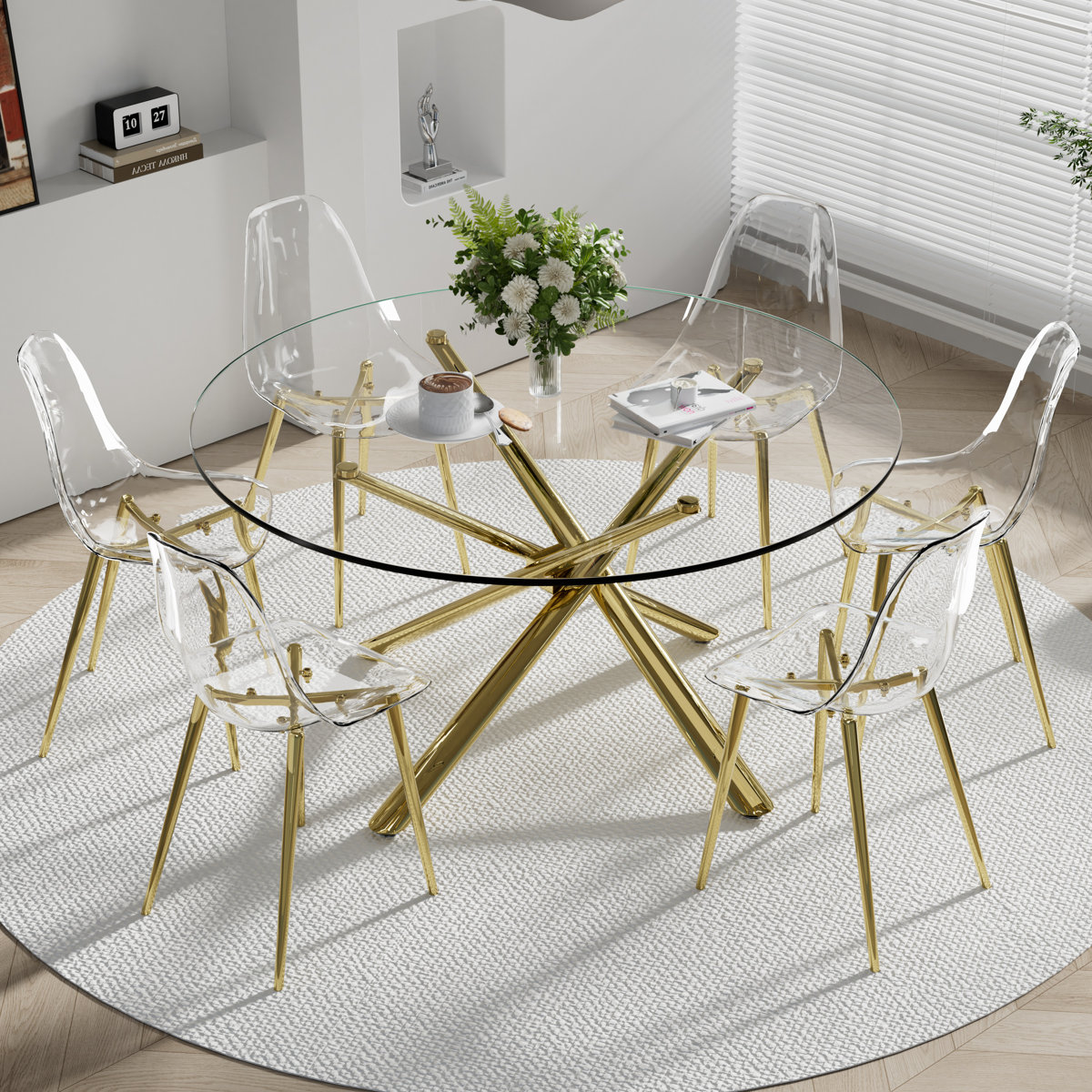 Ivy Bronx 7 - Piece Round Dining Set | Wayfair